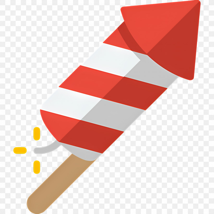 Fireworks Rocket - Red And White Firework Rocket Illustration, PNG ...