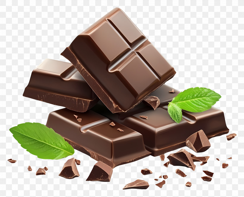 Piece Of Chocolate - Chocolate Bars With Fresh Mint, PNG, 4128x3340px ...