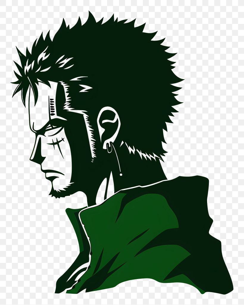 One Piece Roronoa Zoro - Green-Shaded Anime Character Profile, PNG ...