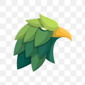 Cartoon - Artistic Bird Head Design PNG
