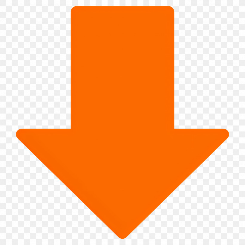 Arrow Down - Orange Arrow Pointing Downward, PNG, 2048x2048px, Arrow ...