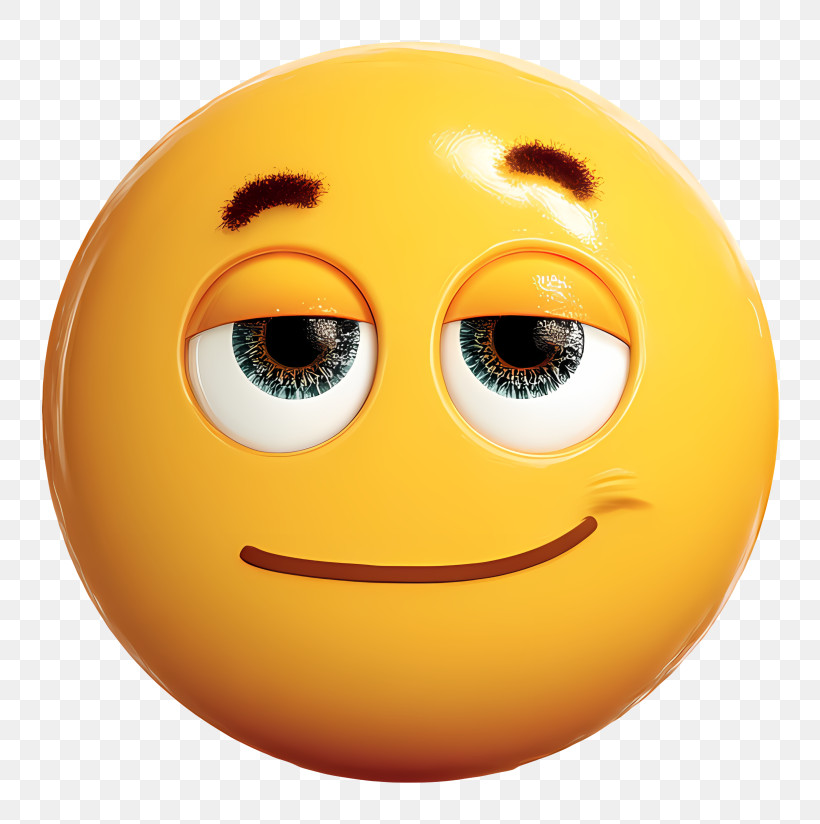 Smirk Emoji - Smirking Emoji With A Sly Expression, PNG, 2456x2468px, Smirk Emoji, Emotion ...