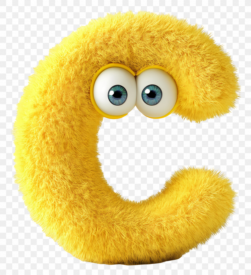 Funny Letter C - Furry Cartoon Letter C, PNG, 3460x3792px, Funny Letter ...