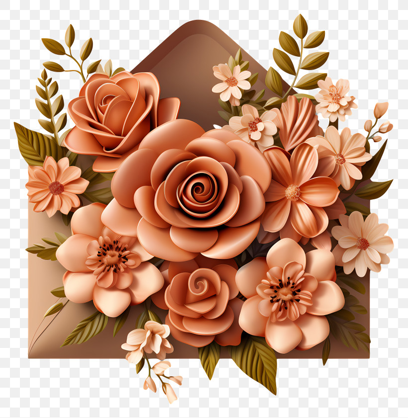 Envelope - Elegant Bouquet Of Flowers In Envelope, PNG, 3712x3808px ...
