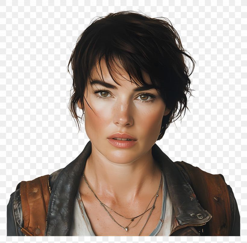 Lena Headey - Realistic Woman Portrait, PNG, 4336x4260px, Lena Headey ...