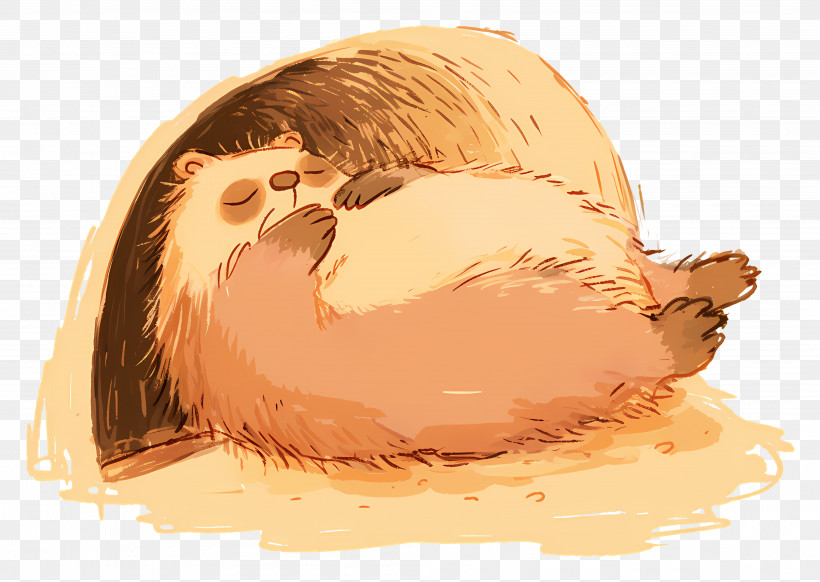 Sleeping Groundhog - Sleeping Hedgehog In A Cave, PNG, 4012x2848px ...