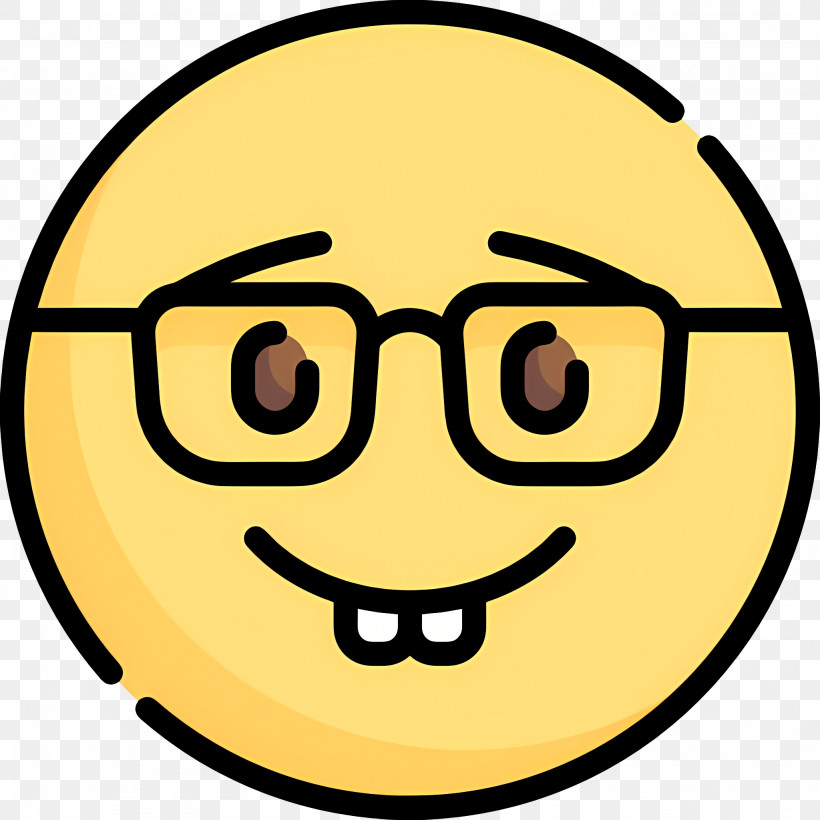 Nerd Emoji - Cute Nerd Emoji With Glasses, PNG, 2048x2048px, Nerd Emoji ...