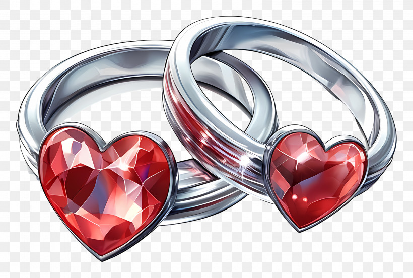 Valentine Rings - Heart-shaped Rings For Love, PNG, 3180x2144px ...