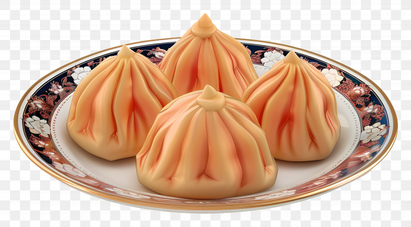 Modak - Steamed Dumplings On A Decorative Plate, PNG, 3888x2148px ...
