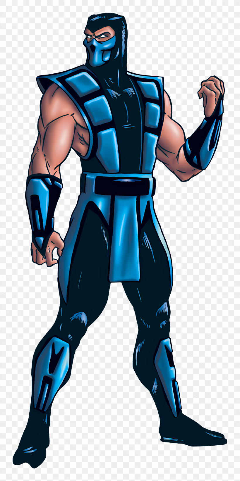 Sub Zero - Blue Ninja Warrior In Action Pose, PNG, 2344x4704px, Sub ...
