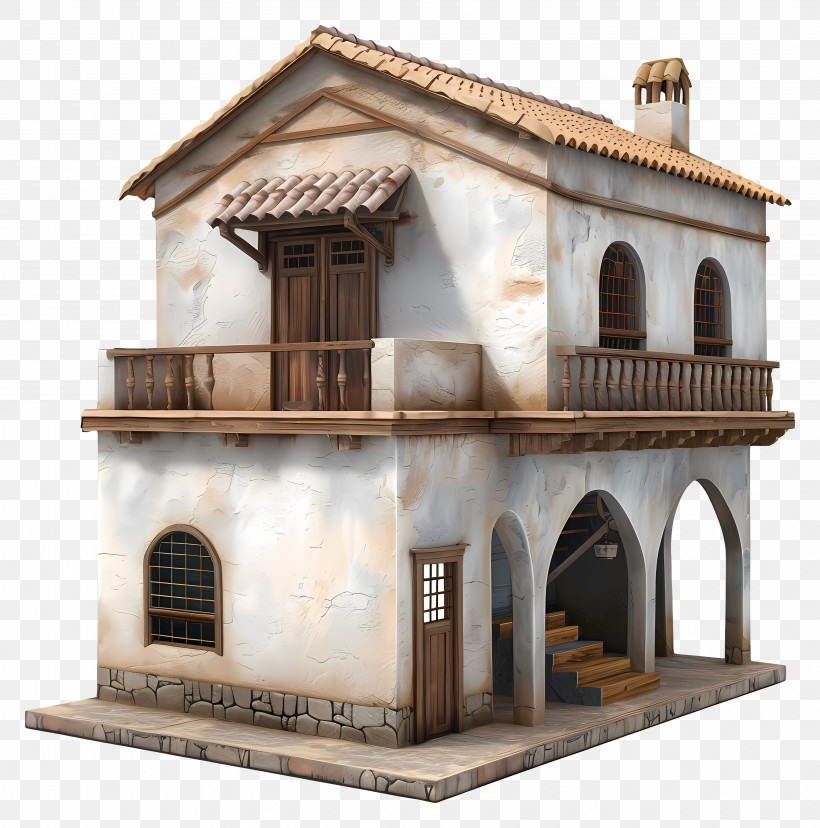 Old Indian House - Traditional Two-Story House With Rustic Architecture ...