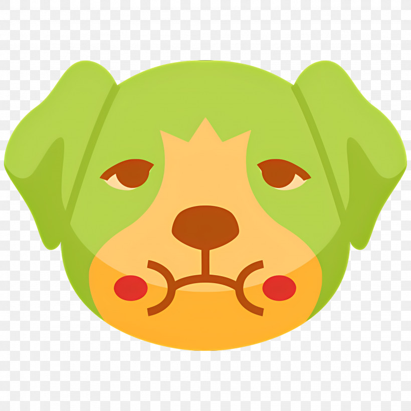 Dog Emoji - Cartoon Illustration Of A Cute Dog Face, PNG, 2048x2048px ...