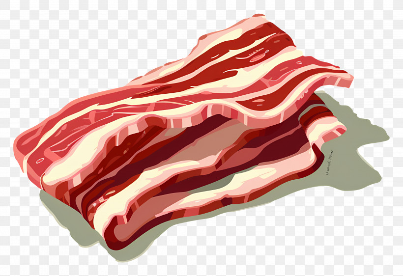 Bacon - Fresh Raw Meat With Marbled Texture, PNG, 3724x2556px, Bacon ...
