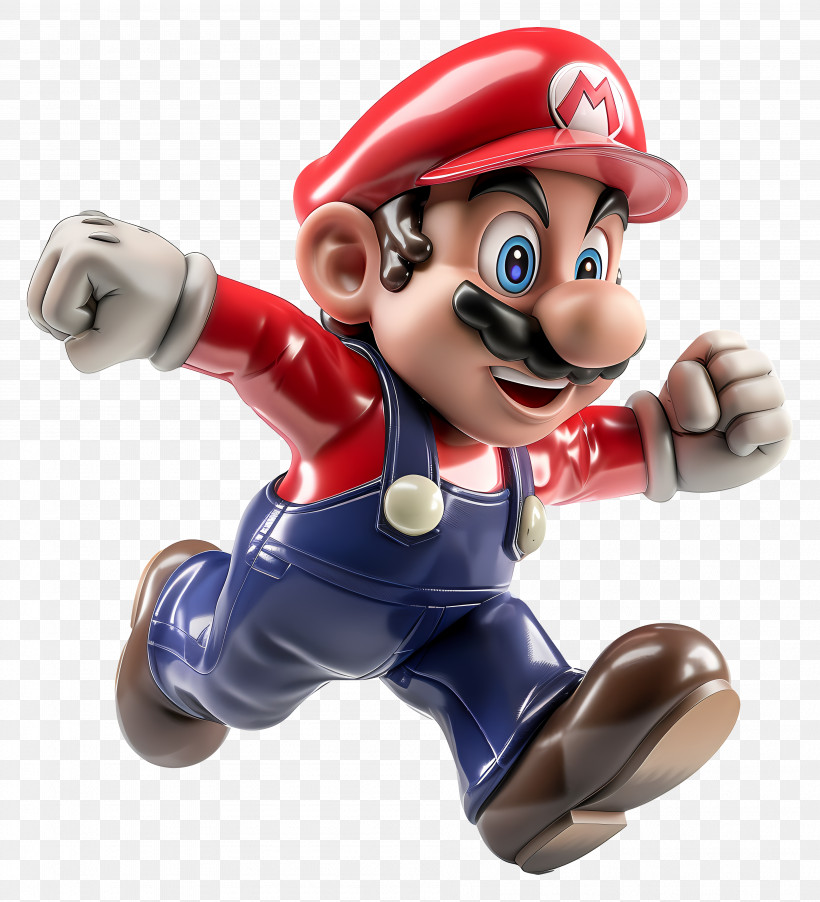 Running Mario - Cartoon Character In Action Pose, PNG, 3796x4180px, Running Mario, Action ...