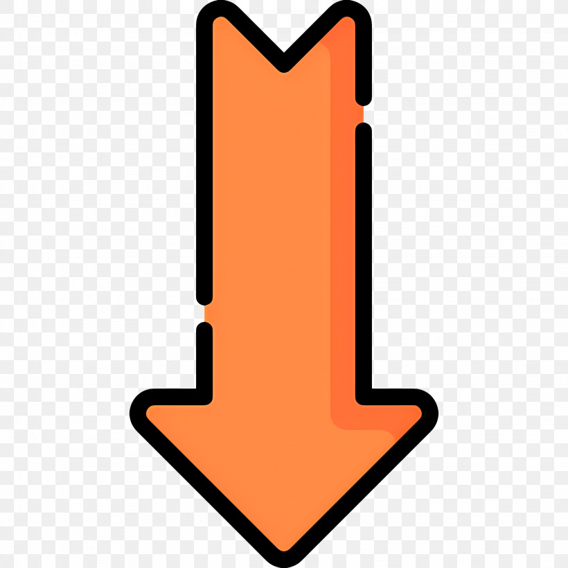 Down Arrow - Downward Orange Arrow Icon, PNG, 2048x2048px, Down Arrow ...