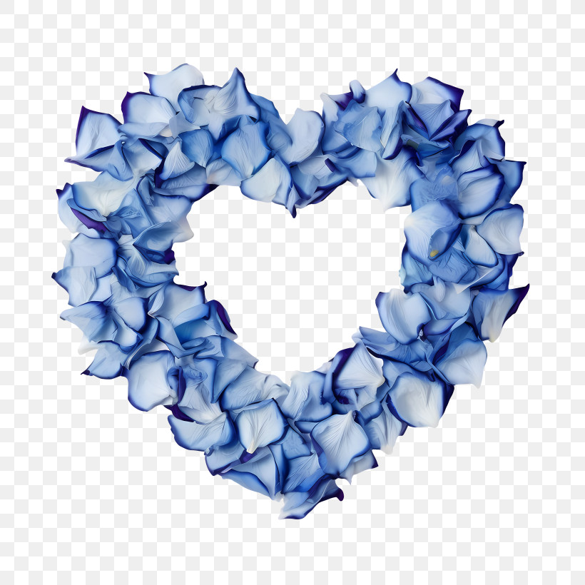 Blue Rose Petals - Blue Heart-Shaped Flower Petals For Romantic Design ...