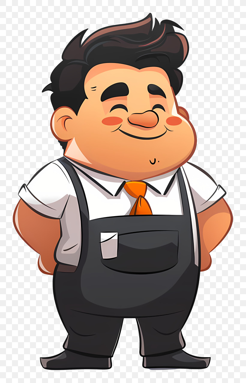 Employee Appreciation Day - Smiling Cartoon Man In Suspenders, PNG ...