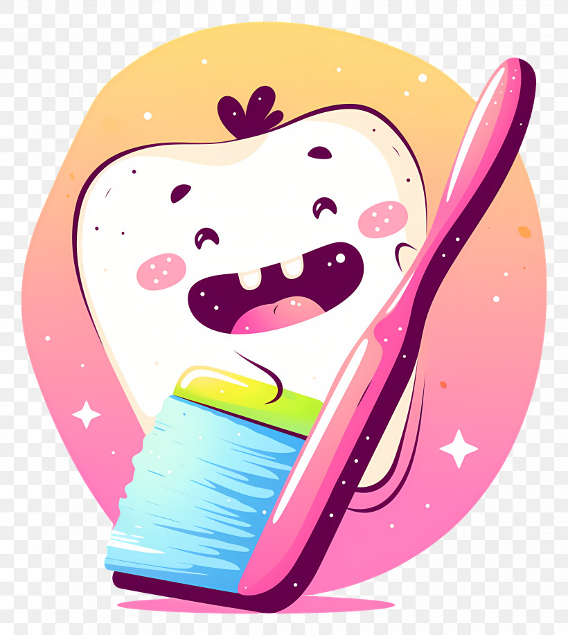 Cartoon Toothbrush - Happy Tooth With Toothbrush, PNG, 3316x3712px ...