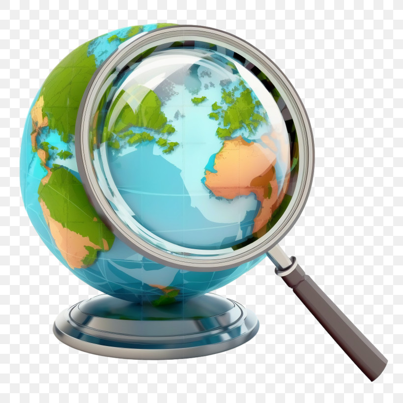 3d Magnifying Glass - Global Exploration With Magnifying Glass, PNG, 4096x4096px, 3d Magnifying ...