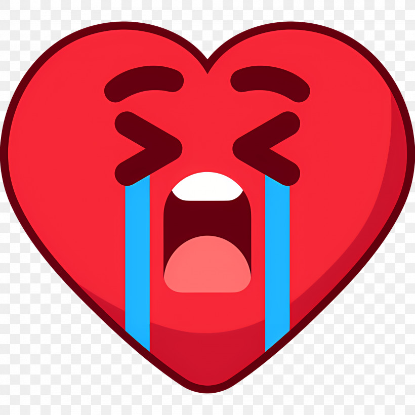 Heart Emoji - Crying Red Heart Emoji For Sad Expression, PNG ...