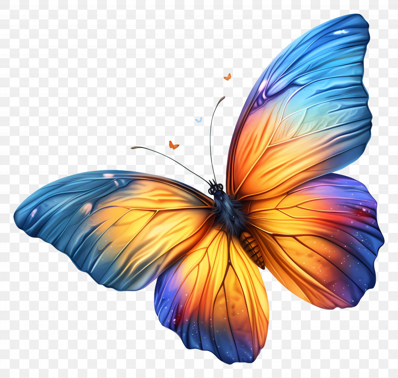 Butterfly - Vibrant Butterly With Colorful Wings, PNG, 3676x3496px ...