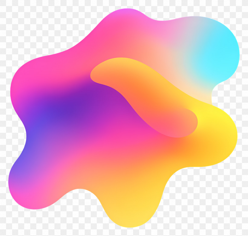 Gradient Blob - Colorful Abstract Shape With Gradient, PNG, 3744x3572px ...