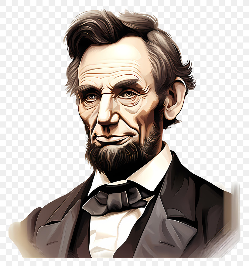 Doodle Style Abraham Lincoln - Historical Person Illustration, PNG ...