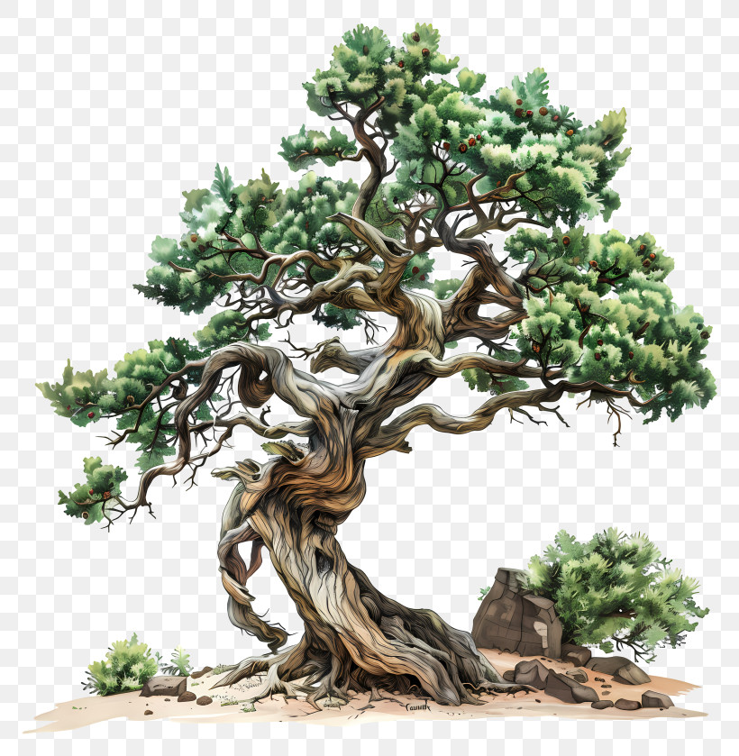 Juniper Tree - Ancient Twisted Tree, PNG, 4124x4220px, Juniper Tree ...