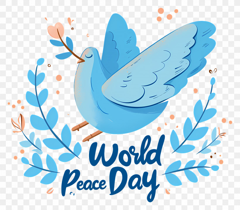 World Day Of Peace - Blue Dove With Olive Branch For World Peace Day ...