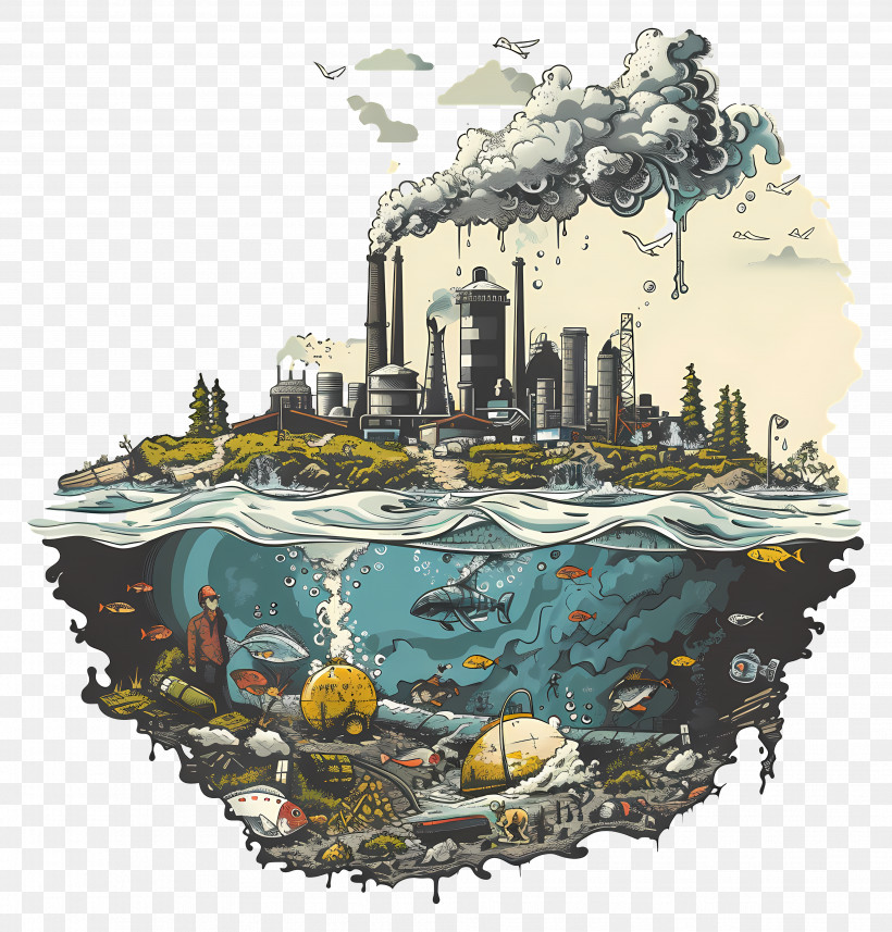 Water Pollution - Industrial Pollution Affecting Marine Life, PNG ... Water Pollution - Industrial Pollution Affecting Marine Life, PNG ...