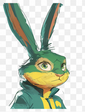 Cartoon Rabbit - Military Rabbit Character PNG