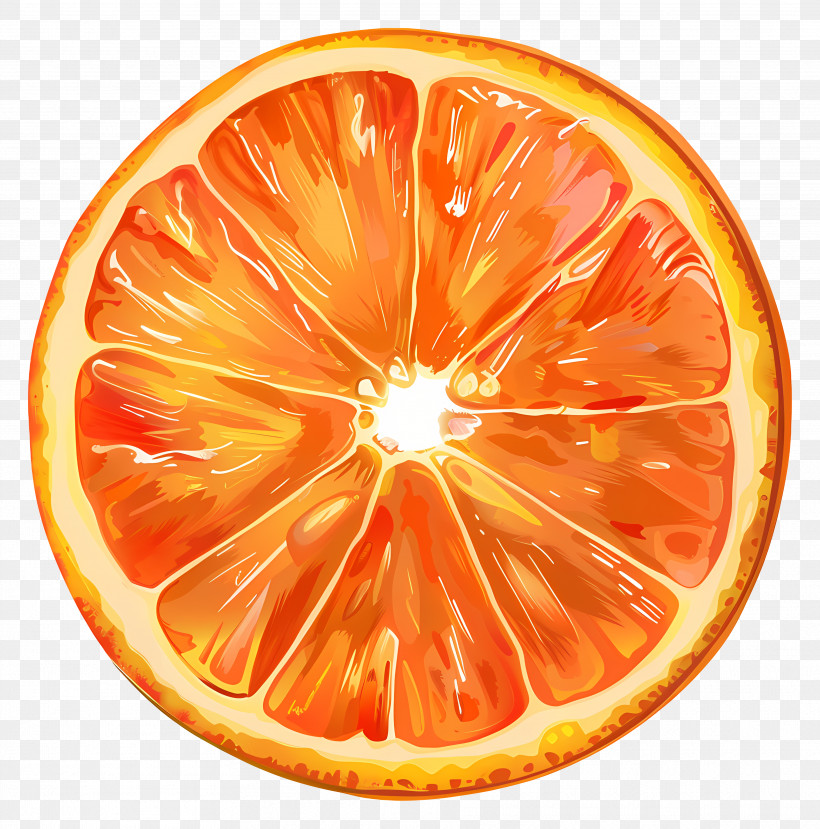 Slice Orange Fruit - Vibrant Orange Slice Illustration, PNG ...
