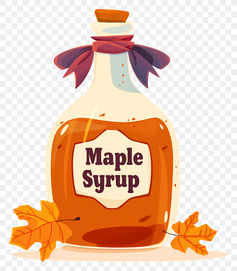 National Maple Syrup Day - Maple Syrup Jar With Leaves, PNG ...