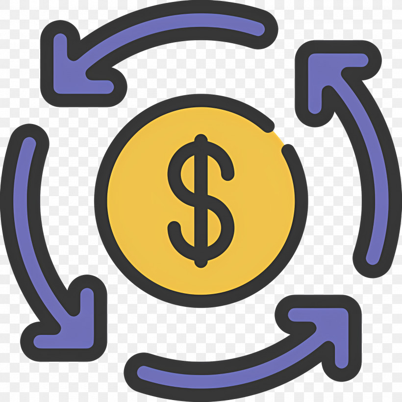 Investment Flow - Circular Arrow And Money Symbol Icon, PNG ...