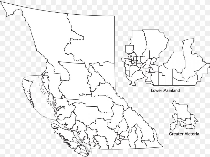 Blank Map British Columbia Lower Mainland, PNG, 1280x955px, Map, Area ...