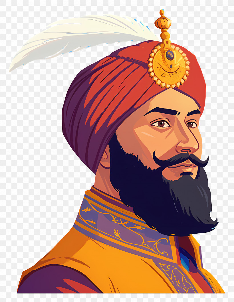Guru Govind Singh Jayanti - Illustration Of A Historical Figure, PNG ...