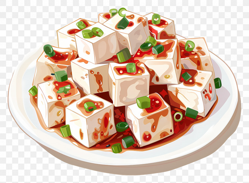 Mapo Tofu - Spicy Tofu Dish With Garnish, PNG, 4052x2988px, Mapo Tofu ...