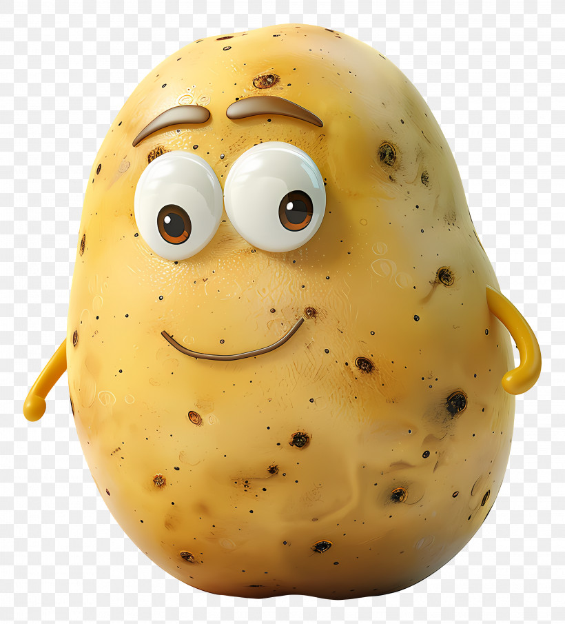 Cartoon Potato - Cute Potato Character With Happy Expression, PNG ...