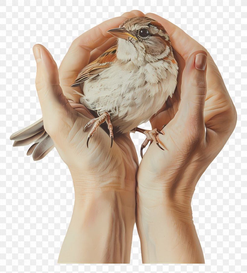 Hands - Bird Cupped In Hands Symbolizing Protection, PNG, 3172x3504px ...