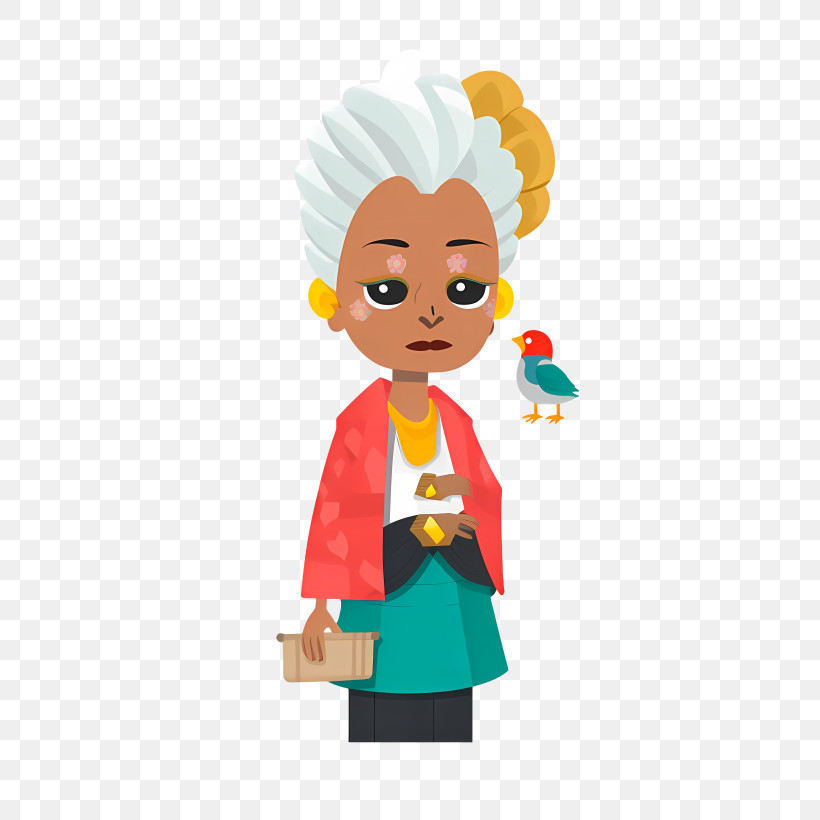 Toca Life World Character - Cartoon Woman With Bird And Traditional ...