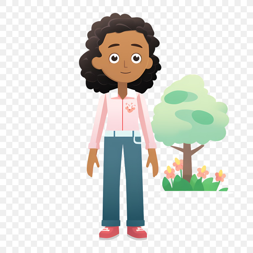 Toca Life World Character - Girl Standing Near Tree, PNG, 3888x3888px ...