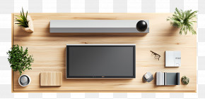 Top View Furniture - Modern TV Stand With Accessories PNG