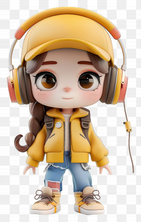 Chibi Girl With Headphones PNG Images, Download free Chibi Girl With ...